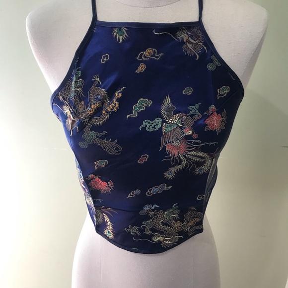 Tops | Newchinese Cheongsam Halter Crop Top | Poshmark
